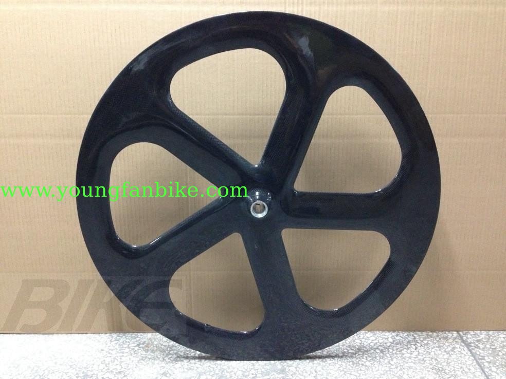 2014 new Design light 700c 5-spokes carbon clincher wheel with 66mm for road &track bike