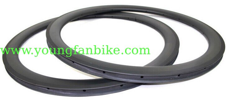 hot sale light bike carbon rims 50mm clincher rims 25mm width with Basalt braking surface