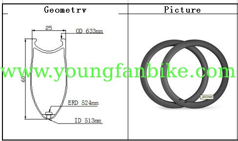 carbon rims 700c 60mm clincher rims 25mm width road bike wheel only 570g racing bicycle