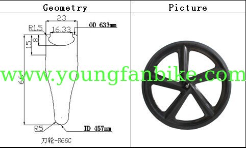 New popular best price China 700c 66mm five-Spoke carbon wheels clincher road rike wheels