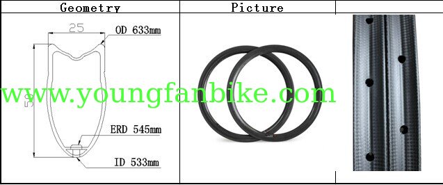 hot sale light bike carbon 700c 50mm tubular rims 25mm width with Basalt braking surface