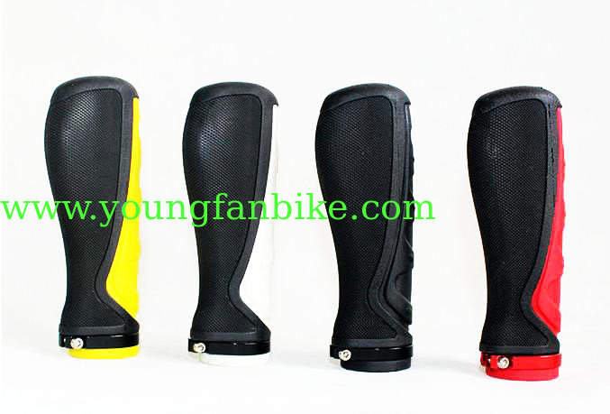 New Design Ergonomic Bicylce MTB High Quanlity Rubber&Alloy Lock Grips Components Bar End Handlebars Push On Soft Grips