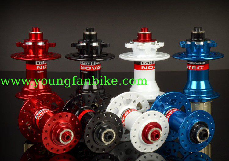 Novatec Hub D711SB D712SB ultra-light disc brake bearing MTB mountain bike hubs 28h 32h Red Black color with Skewers