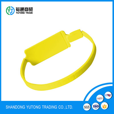 Tamper evident plastic seal pull tight tag for shipping containers