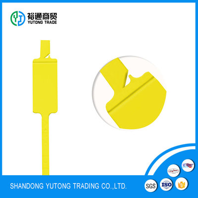 Tamper evident plastic seal pull tight tag for shipping containers