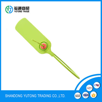 Wholesale Plastic security packaging seal with self-adhesive label,barcode