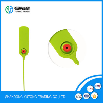 Wholesale Plastic security packaging seal with self-adhesive label,barcode