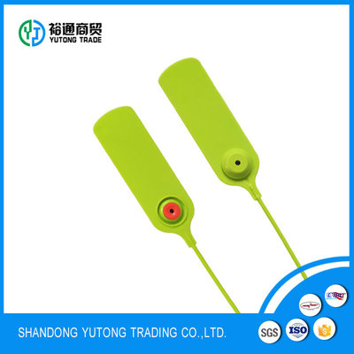 Wholesale Plastic security packaging seal with self-adhesive label,barcode