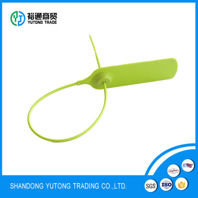 Wholesale Plastic security packaging seal with self-adhesive label,barcode