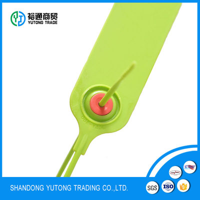 Wholesale Plastic security packaging seal with self-adhesive label,barcode