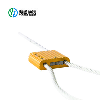 China temper high security pull tight aluminum alloy cable seal with steel wire