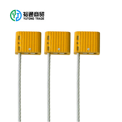 China temper high security pull tight aluminum alloy cable seal with steel wire