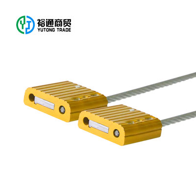 China temper high security pull tight aluminum alloy cable seal with steel wire
