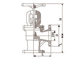 Cast Iron Globe Valve DIN Angle Type Globe Valve