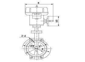 Cast Iron Butterfly Vavle D971X-10/10Q/16/16Q Electric Drive Type Butterfly Valve