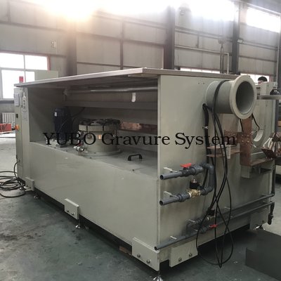 Chrome plating machine with lead anode for rotogravure cylinder making pre-press printing