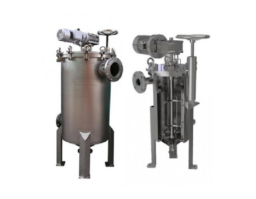 Electric Inner Scraper Bag Basket Self-Cleaning Filter Housing With Stainless Steel Wire Mesh Filter Element For Liquid