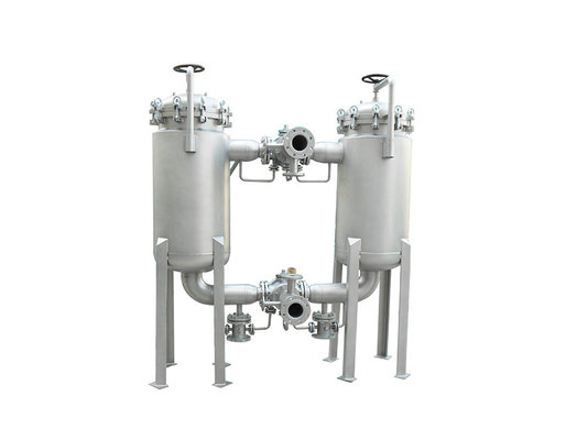 Double Bag Filter Housing Wedge Wire Screen Filter Strainer For Industrial Water Wastewater Treamtment