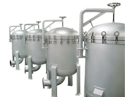 Stainless Steel Multi Bag Filter Housing With Wire Mesh Wedge Wire Filter Element