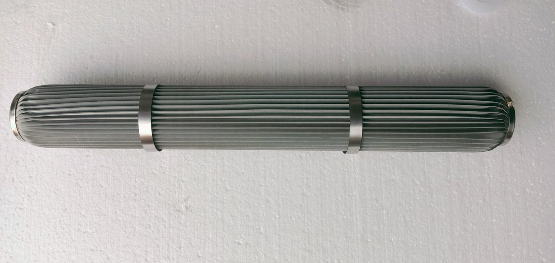 Stainless Steel Wire Mesh Pleated Filter Strainer For Water Treatment