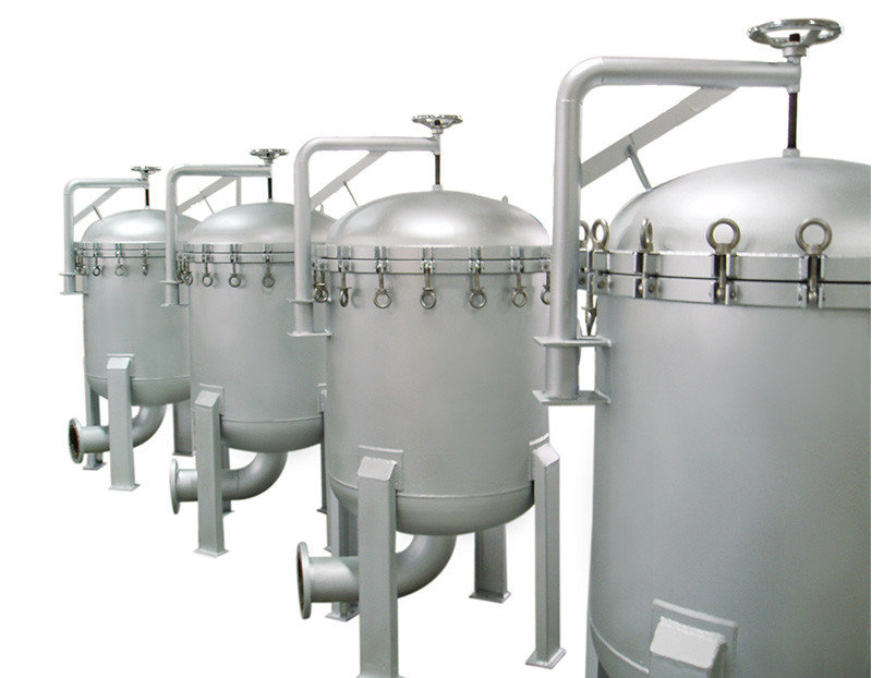 Stainless Steel Multi Bag Filter Housing With Wire Mesh Wedge Wire Filter Element