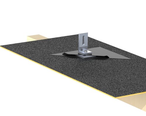 Asphalt Roof Solar Mounting Kit Black Color Flash With EPDM