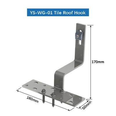 High Quality PV Structure AL For Home Solar Panel Mounting System Solar Hook