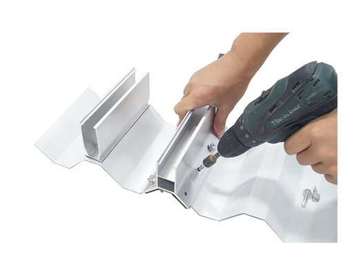 Solar railess roof mounting design mini rail for pv mounting system