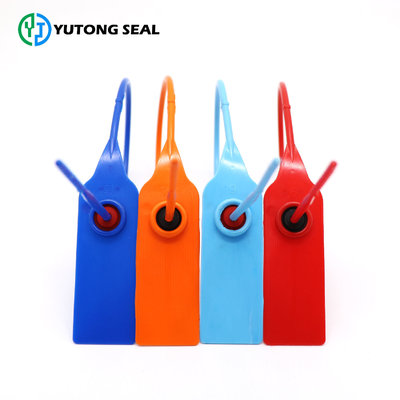Tamper proof pull tight container plastic seal tag