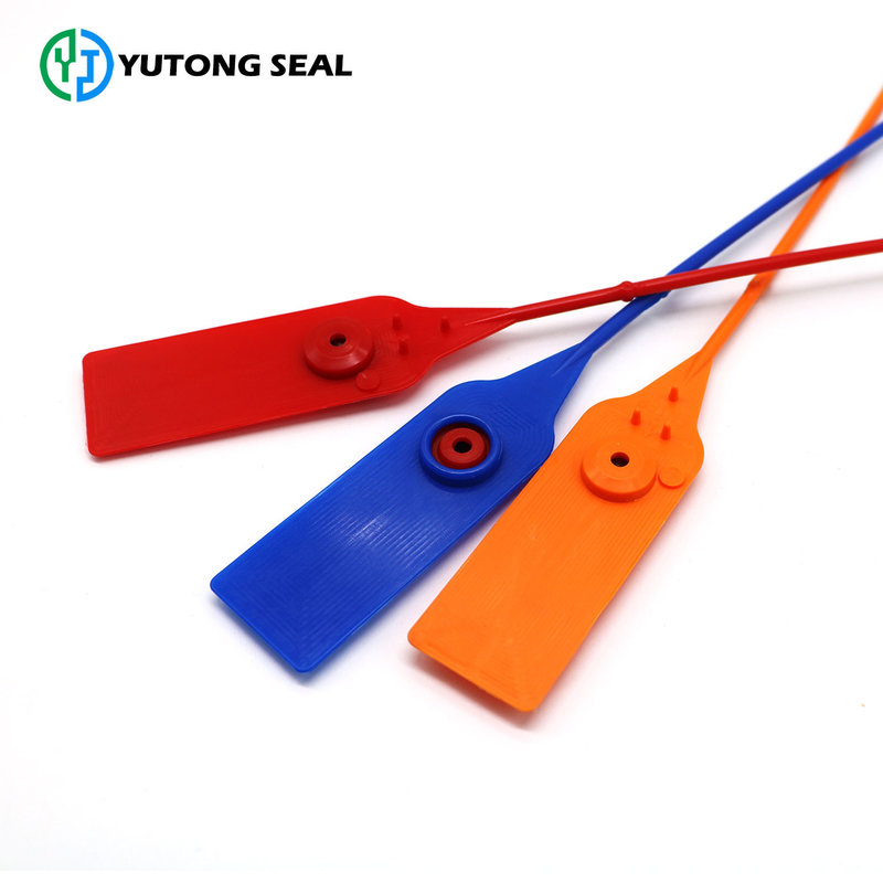 Tamper proof pull tight container plastic seal tag
