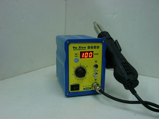 phone repair hot air gun rotating with desoldering station
