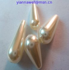 China Plastic white color Drop Pearl Beads supplier