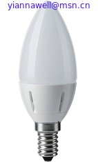 China E14 plastic cheaper price and high quality white candle Led lamp 3W lighting supplier