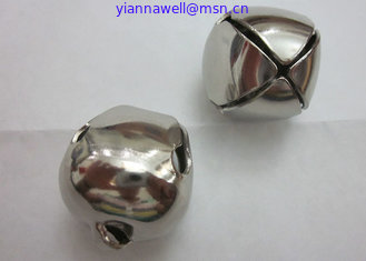 China supply hard iron metal silver cross jingle bells for dog pet or toy of decoration jingle bell supplier
