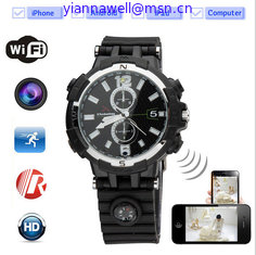 China black color smartwatch e-watch for iphone and android withe wifi , camera,video supplier