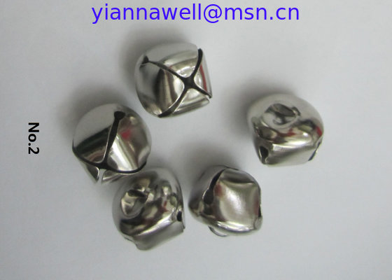 golden and silver color material iron small cross jingle bell and Christmas jingle bells ornament accessories supplier