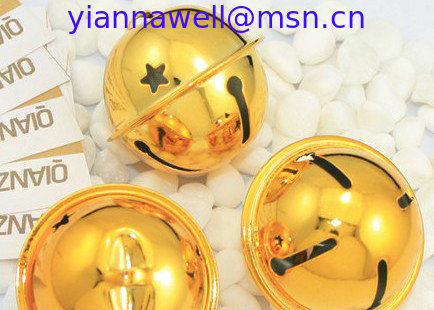 golden color Metal Bell For Holiday Decoration,Metal Christmas Bell, star Jingle Bells supplier