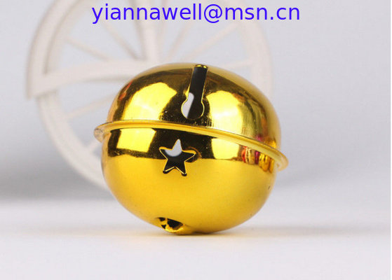 golden color Metal Bell For Holiday Decoration,Metal Christmas Bell, star Jingle Bells supplier