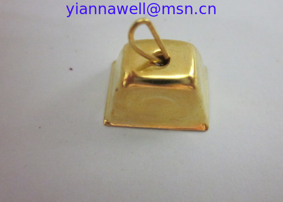 sale jingle bell square bell Christmas gold tetragonum jingle bells decration in Christmas tree or toy supplier