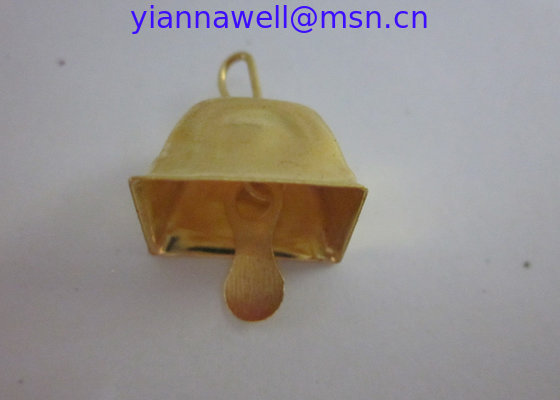 sale jingle bell square bell Christmas gold tetragonum jingle bells decration in Christmas tree or toy supplier