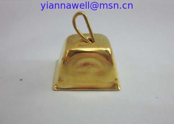 sale jingle bell square bell Christmas gold tetragonum jingle bells decration in Christmas tree or toy supplier