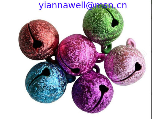 wrinkle colorful Brass bell, metal jingle bell for Christmas decoration supplier from China factory supplier