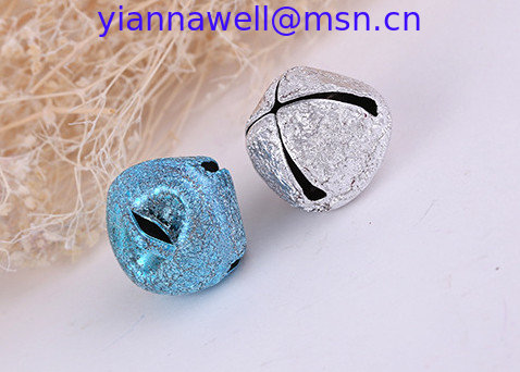 wrinkle dull polish silver jingle bells for holiday or toy DIY decoration supplier