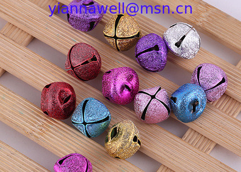 wrinkle dull polish silver jingle bells for holiday or toy DIY decoration supplier