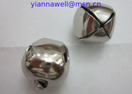 supply hard iron metal silver cross jingle bells for dog pet or toy of decoration jingle bell supplier