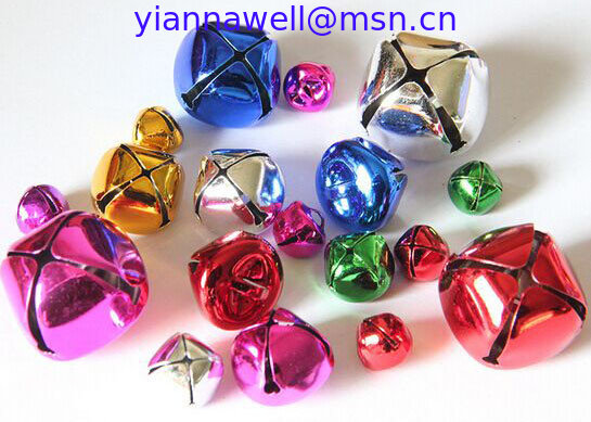 colorful light blue/green/Red/silver/ silver small metal jingle bells supplier from China supplier