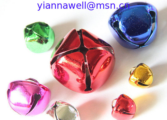 colorful light blue/green/Red/silver/ silver small metal jingle bells supplier from China supplier