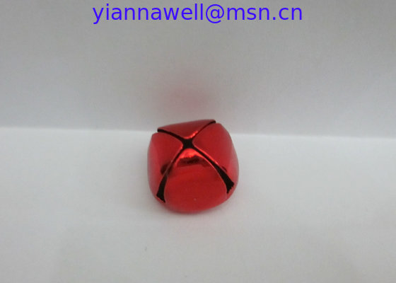 green, Red, golden color cross jingle bells christmas jingle bell ornament supplier