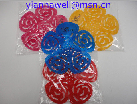 The urinal ddeodorant pad in red, bule, white, black, green colors deodorization supplier