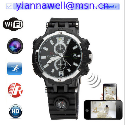 black color smartwatch e-watch for iphone and android withe wifi , camera,video supplier